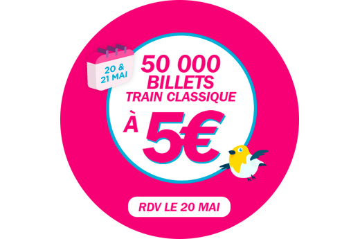 OUIGO Train Classique : des billets à 5€ | OUIGO